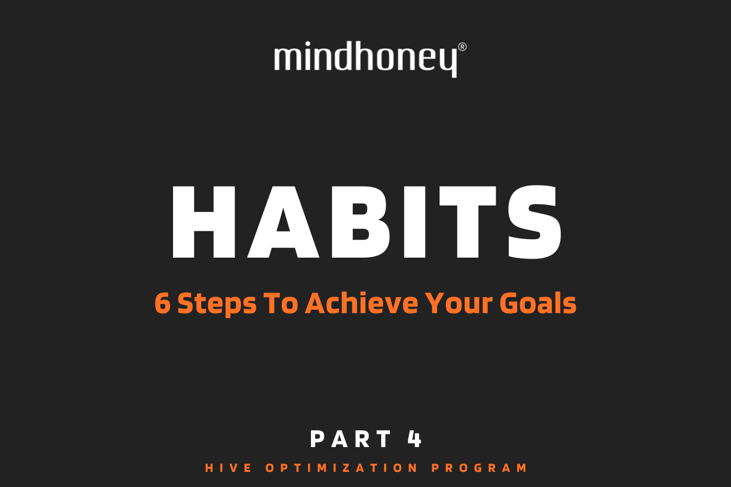 HABITS: 6 Steps To Achieve Your Goals (Part 4/4) – Mindhoney